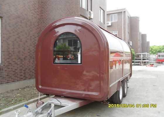 Opening Both Sides Stainless Steel Food Kiosk Trucks And Trailers