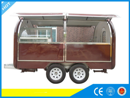 Opening Both Sides Stainless Steel Food Kiosk Trucks And Trailers