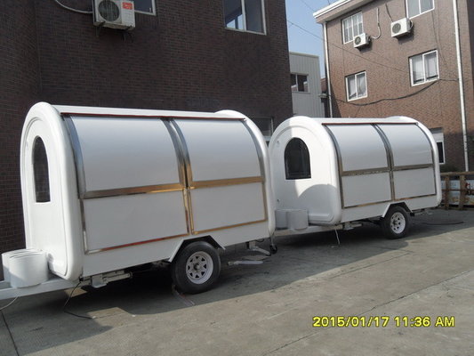 Round Outdoor Mobile Catering Van Hire With Commercial Gas Fryers