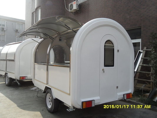 Round Outdoor Mobile Catering Van Hire With Commercial Gas Fryers