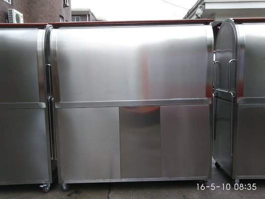 Food Grade Food Snacks Vending Cart Commercial Kitchen Containers