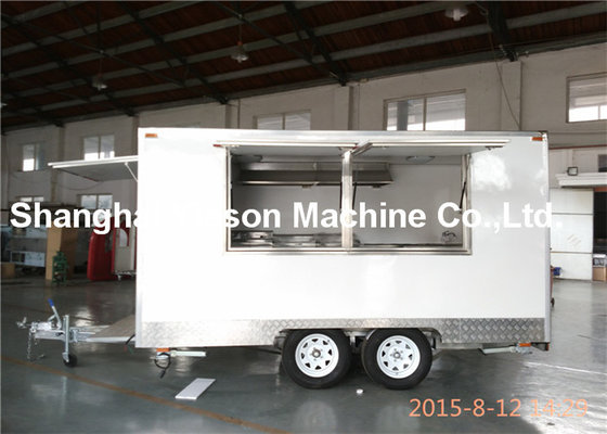 Multifunction Mobile Kitchen Concession Trailer Glass Reenforced Panel