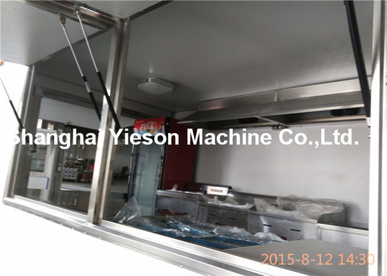 Multifunction Mobile Kitchen Concession Trailer Glass Reenforced Panel