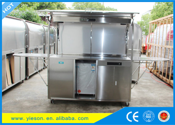 Gullwing Doors 304 Stainless Steel Food Cart Dry Storage Cupboard