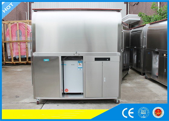 Street Mobile Food Kiosk Stainless Steel Color Hotdog Food Cart
