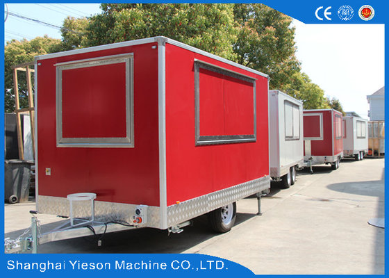 Gas Pizza Oven Equipped Mobile Food Kitchen Trailer Sandwich Panel