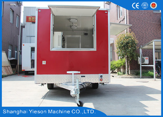 Gas Pizza Oven Equipped Mobile Food Kitchen Trailer Sandwich Panel