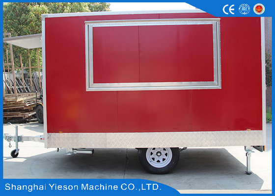 Custom Mobile Kitchen Concession Trailer Portable Food Vans With 2 Windows