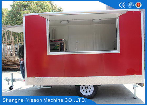 Custom Mobile Kitchen Concession Trailer Portable Food Vans With 2 Windows