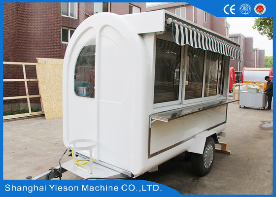 Steel Ice Cream Mobile Food Trailers Food Vending Carts For Chips