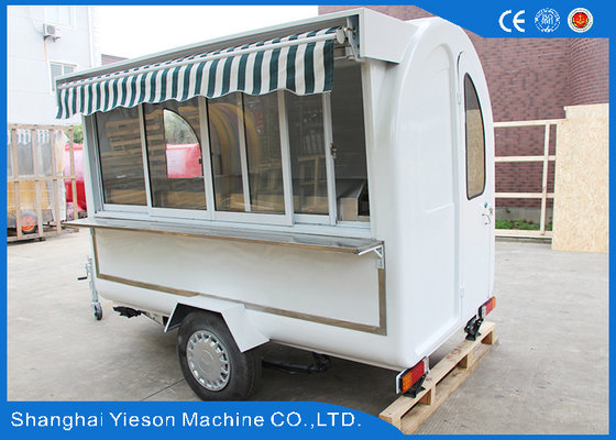 Steel Ice Cream Mobile Food Trailers Food Vending Carts For Chips