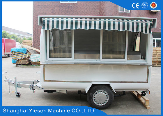 Steel Ice Cream Mobile Food Trailers Food Vending Carts For Chips