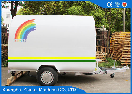 Steel Ice Cream Mobile Food Trailers Food Vending Carts For Chips
