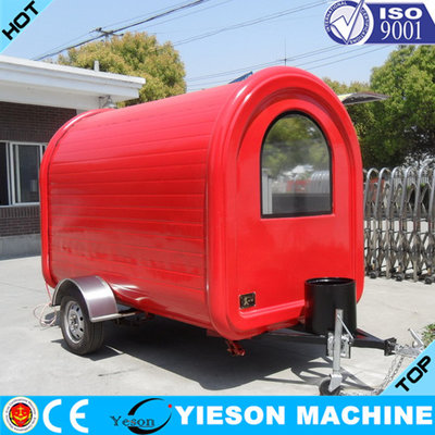 Bus Type Kitchen Outdoor Creme Fast Food Trailer Mobile For Beverage