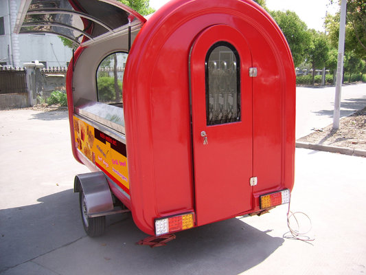 Bus Type Kitchen Outdoor Creme Fast Food Trailer Mobile For Beverage