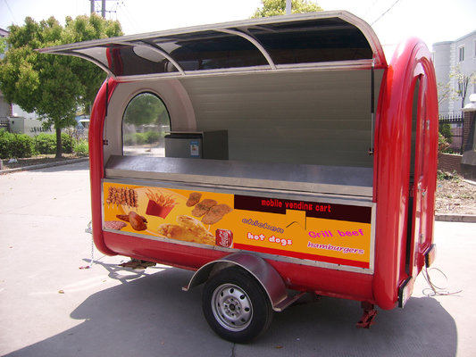 Bus Type Kitchen Outdoor Creme Fast Food Trailer Mobile For Beverage