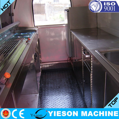 Bus Type Kitchen Outdoor Creme Fast Food Trailer Mobile For Beverage
