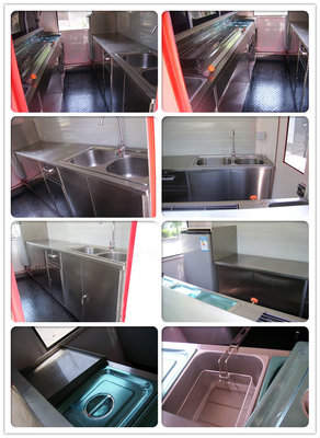 Gas / Electric Display Food Truck Trailers Kiosk With Accessories