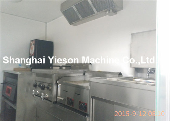 Black Car Paint Street Fryer Food Mobile Coffee Cart CE Approved