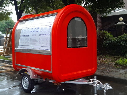 Round Shape Stainless Steel Factory Food Cart Trailer Refrigerator