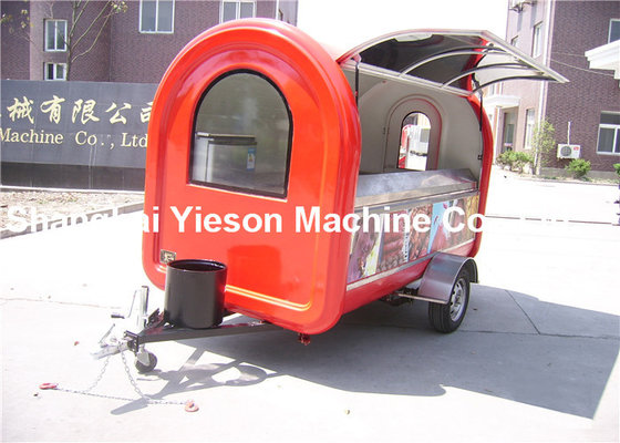 Multifunction Kitchen Equipment Mobile Concession Trailers In Red