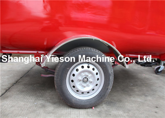 ISO9001 Red Color Food Concession Trailers Strong Structure Hot Dogs Carts