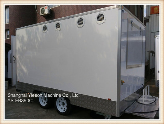 3.9mx2.1m GRP High Quality Food Concession Trailers mobile kitchen