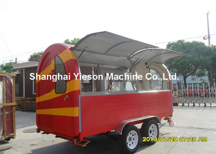 Steel Structure Food Truck Trailers Fast food Van Mobile Catering  For Drinks
