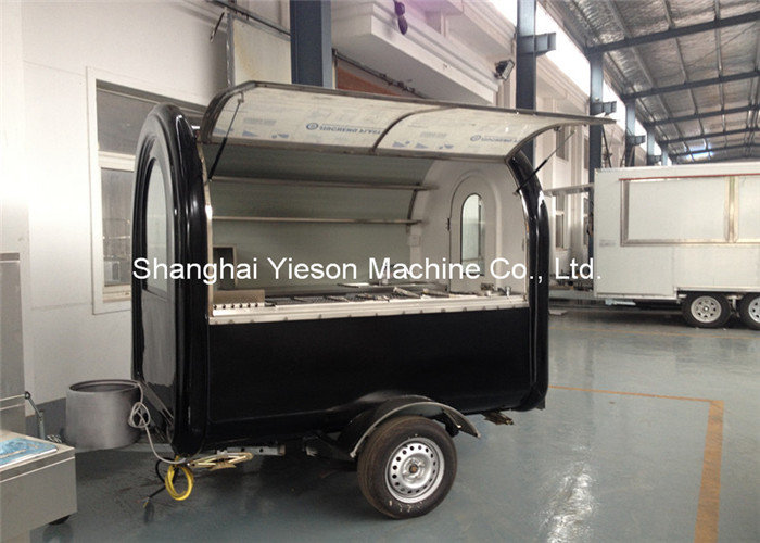 Fiberglass Mobile Restaurant Trailer Outside snack Kiosk with CE Food Cart Trailers For Sale