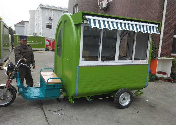 Strong Steel Mobile Tricycle Vending Cart  For Fast Food , Mobile Food Truck