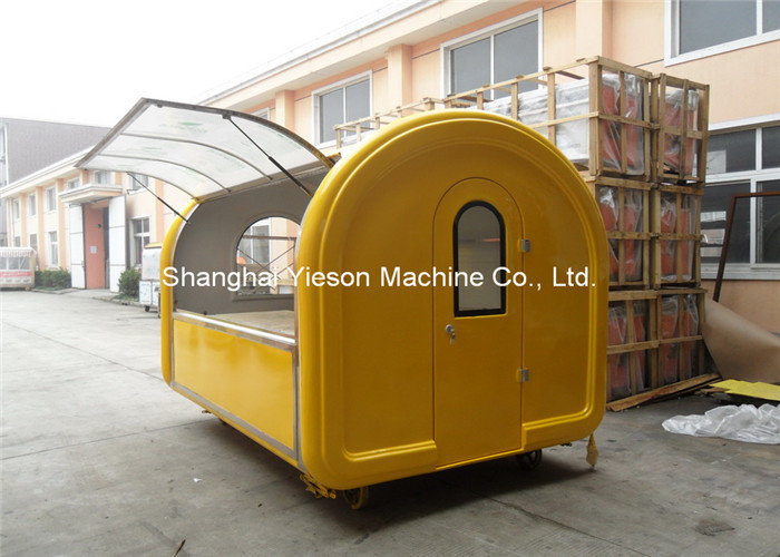 Hand Push Mobile Food Kiosk On Four Small Wheels Coffee Cart Sale Cart With Slush Machine