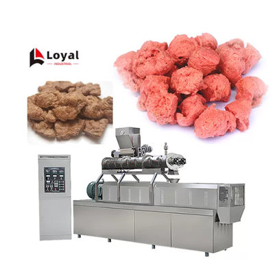 Soya Protein Making Machine Extruded Soy Nuggets Production Line 55-110kw