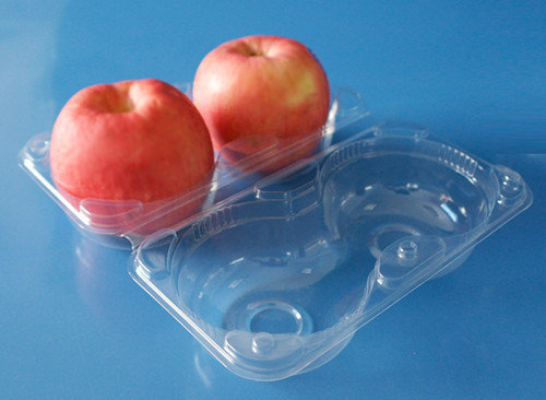 Manufactury Diaposable plastic food packaging container fruit packaging container Apple packaging box 2 pcs Apples