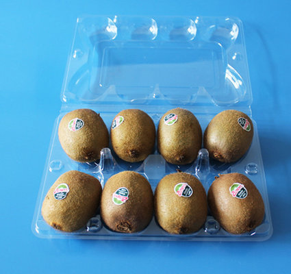 Manufactury Disposable plastic fruit packaging punnet Food grade material PET plastic kiwi packaging box FDA EU approved