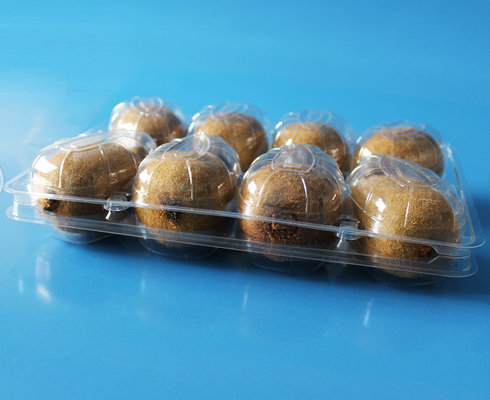 Manufactury Disposable plastic fruit packaging punnet Food grade material PET plastic kiwi packaging box FDA EU approved
