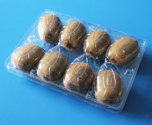Manufactury Disposable plastic fruit packaging punnet Food grade material PET plastic kiwi packaging box FDA EU approved
