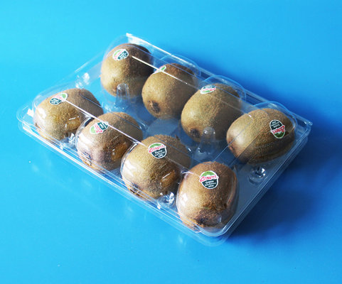 Manufactury Disposable plastic fruit packaging punnet Food grade material PET plastic kiwi packaging box FDA EU approved