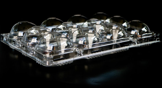 Disposable plastic fruit packaging container Food grade material PET plastic strawberry packaging box FDA EU approved