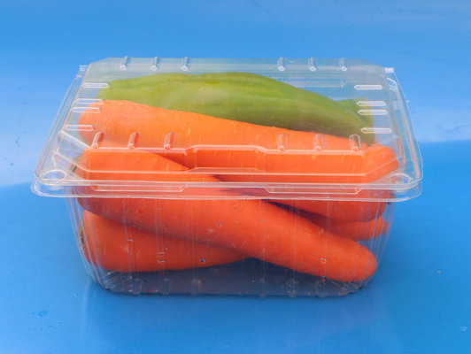 China Supply plastic fruit packaging container Food grade material PET plastic vegetable packaging box FDA EU approved