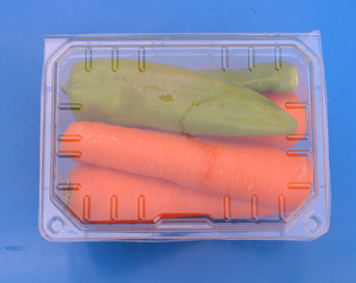 China Supply plastic fruit packaging container Food grade material PET plastic vegetable packaging box FDA EU approved