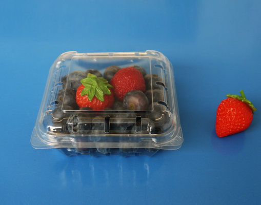 Disposable plastic fruit packaging punnets 125 Grams Blueberry packaging container PET food grade material packaging box