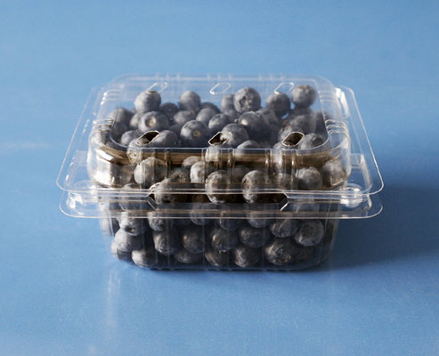 PET Food grade Disposable plastic strawberry packaging punnets 250 grams Tomatoes Mushroom packaging box FDA EU approved