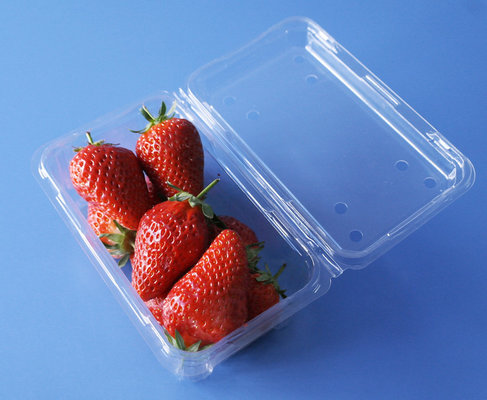 400 grams Disposable plastic strawberry packaging box PET food grade fruit packaging box Made in China