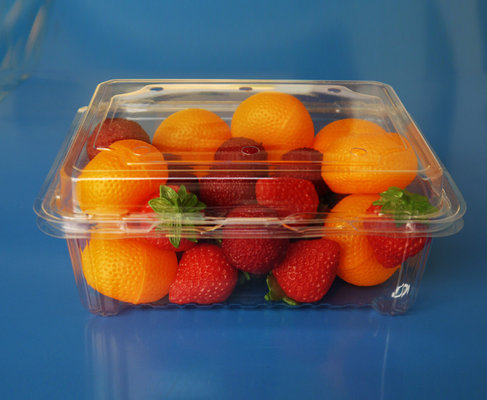 Disposable plastic strawberry grape packaging box PET food grade fruit vegetable packaging box FDA EU Approved