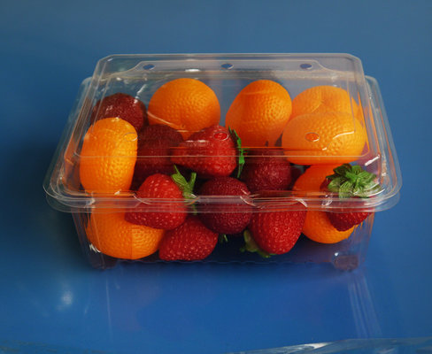 Disposable plastic strawberry grape packaging box PET food grade fruit vegetable packaging box FDA EU Approved
