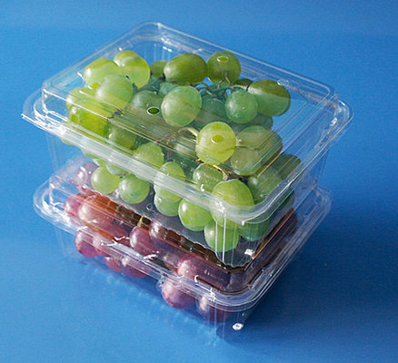 Disposable plastic strawberry grape packaging box PET food grade fruit vegetable packaging box FDA EU Approved