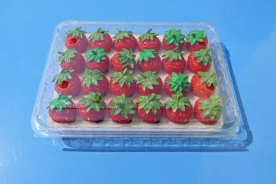 Good quality Disposable plastic strawberry packaging box PET food grade fruit packaging box FDA EU Approved