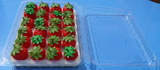 Good quality Disposable plastic strawberry packaging box PET food grade fruit packaging box FDA EU Approved