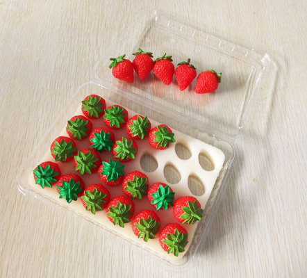Disposable plastic strawberry packaging box PET food grade fruit blueberry strawberry 500g packaging box FDA EU Approved