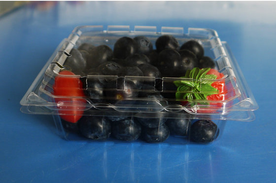 Manufactury Disposable plastic fruit tray 150 grams punnet fruit packaging box blueberry packaging box